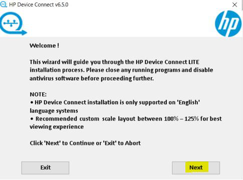 HP DC (Device Connect) Software Installation – Paragon WS